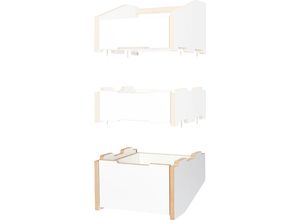 0742832925310 - Nachtschrank TOJO Cargo weiß Grundmodul Unterteil Maße (B T H) 39 40 228cm MDF Schränke verschiedene Module die miteinander kombiniert werden können