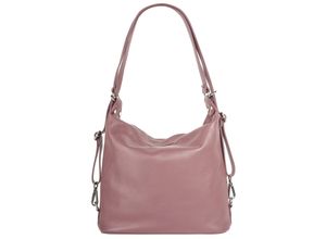 4260543057701 - Shopper SAMANTHA LOOK Damen Gr B H T 31cm x 29cm x 11cm onesize rosa (alt rosa) Leder leicht glänzend unifarben Taschen echt Leder Made in Italy