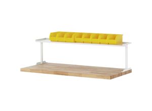4040376519252 - Ablage zur Werkbankmontage lichtgrau RAL 7035 BxTxH 2500 x 300 x 375 mm kaiserkraft