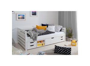 4251105963936 - TiCAA Sofabett Naomi inkl Funktionsschubkästen 120x200 Weiß