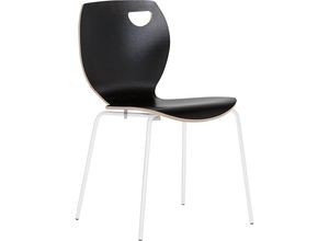 4061753285003 - Schalenstuhl Laura stapelbar VE 4 Stk schwarz weiß kaiserkraft