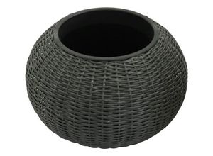 4036812128089 - Kynast Polyrattan Pflanztopf Kugel 55 cm anthrazit Kunststoff-Einsatz wetterfest
