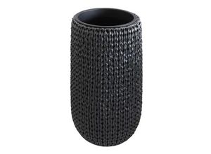 4036812128126 - Kynast Rattan Pflanzvase Ø 45 x 85 cm Polyrattan Geflecht anthrazit wetterfest