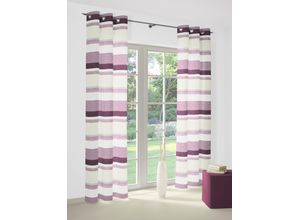 4004567055011 - Vorhang WIRTH Novara Gr 1 lila B135cm H145cm Jacquard Polyacryl Polyester Baumwolle Gardinen