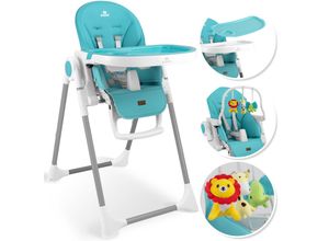 4260663283165 - KIDIZ® 3in1 Hochstuhl Kinderhochstuhl inkl Spielbügel  Babyliege  Kombihochstuhl Babyhochsitz 7 höhenverstellbar Verstellbare Rückenlehne  mitwachsend ab 0 Monate bis 6 Jahre Babystuhl