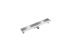4260397651070 - tectake® Duschrinne aus Edelstahl Inklusive Geruchsstop und Haarsieb einfache Reinigung