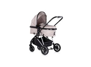 3800931063443 - Kinderwagen Aura 2 in 1 umbaubar Wickeltasche Sitz umkehrbar bis 22 kg hellbraun