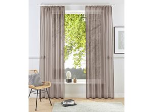 6941446605258 - my home Gardine »XANA mit Ösen Kräuselband oder Schlaufen« (1 St) Bestseller einfarbig 1 bzw 2 Schals pflegeleicht Schal