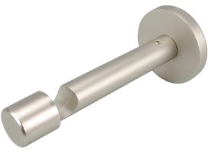 4016318016479 - Träger Gardinenstangenhalterungen Gr Ø 16 cm silberfarben (chromfarben matt) Gardinenstangenhalter Gardinenstangenhalterungen mit Schraubkappe für Gardinenstangen Ø 16 mm