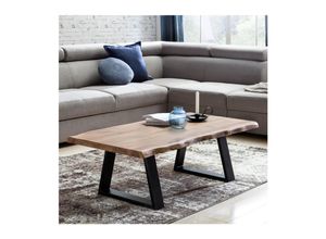 4250950256729 - Couchtisch GAYA 115 x 40 x 60 cm Akazie Massivholz Massiver Baumstamm Wohnzimmertisch Beistelltisch im Landhausstil Baumkante