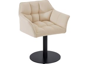 4251756488703 - Loungesessel Damaso I Esszimmerstuhl Mit Kunstleder- Stoff- Filz- Oder Samtbezug I Lounger Mit Schwarzem Metall-Gestell
