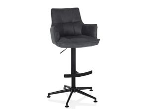 4064323106623 - hjh LIVING Barhocker SOLAO LIFE HIGH Microfaser mit Armlehnen