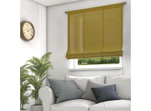 4006470486074 - Raffrollo NEUTEX FOR YOU Mara-ECO Gr 5 gelb B140cm H140cm Jacquard Obermaterial 100% Polyester Raffrollos