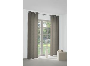 4004567342425 - Vorhang WIRTH Torbole Gr 1 lila B132cm H145cm Jacquard Baumwolle Polyester Gardinen