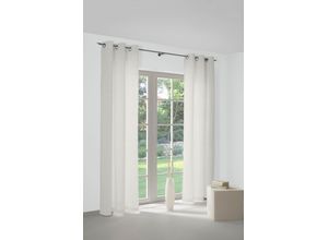 4004567336547 - Vorhang WIRTH Torbole Gr 1 beige B132cm H145cm Jacquard Baumwolle Polyester Gardinen