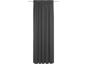 4004567314590 - Vorhang ADAM Uni Collection Gardinen Gr 245 cm Multifunktionsband 142 cm schwarz (schwarz beige) Esszimmergardinen nachhaltig aus Bio-Baumwolle