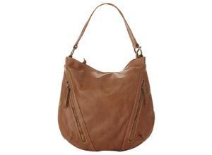 4260543034146 - Shopper CLUTY Damen Gr B H T 33cm x 32cm x 9cm onesize braun (cognac) Leder vintage Taschen echt Leder Made in Italy