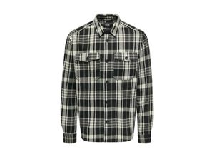 5715366143951 - ONSMILO OVR CTN CHECK LS SHIRT NOOS Langarmhemd schwarz weiß