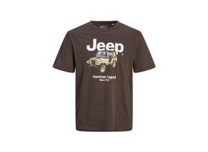 5715314936291 - Jack & Jones Shirt Einfarbiges Kurzarmshirt JORJEEP GRAPHIC TEE SS CREW NECK mit Print-Motiv in Regular Fit