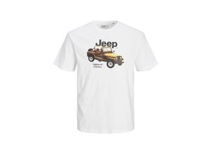 5715314936215 - Jack & Jones Shirt Einfarbiges Kurzarmshirt JORJEEP GRAPHIC TEE SS CREW NECK mit Print-Motiv in Regular Fit
