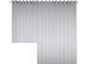4004567065591 - Vorhang WIRTH Elly Gardinen Gr 145 cm Ösen 140 cm silberfarben Fertiggardine Fertigstore Flauschvorhang Gardine Gardinenstore Langstore Ösenschal Übergardine Ösen Store
