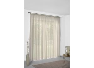 4004567220877 - Vorhang WIRTH Sunday Gardinen Gr 145 cm Kräuselband 142 cm beige Kräuselband Gardine