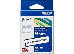 4977766685146 - TZe 223 - Laminiertes Band - blau auf weiß - Rolle (09 cm x 8 m) - 1 Rolle(n) - für P-Touch GL-H105 PT-1000 1 4977766685146 - TZe 223 - Laminiertes Band - blau auf weiß - Rolle (09 cm x 8 m) - 1 Rolle(n) - für P-Touch GL-H105 PT-1000 1