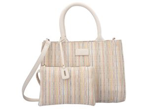 4061811207015 - Shopper REMONTE Damen Gr B H T 36cm x 27cm x 11cm bunt (hellbeige multicolor) Textil gemustert Taschen Damen-Henkeltasche Umhängetasche mit herausnehmbarem Innentäschchen