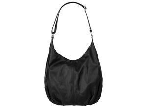 4260543057169 - Shopper CLUTY Damen Gr B H T 31cm x 28cm x 7cm onesize schwarz Leder leicht glänzend unifarben Taschen echt Leder Made in Italy