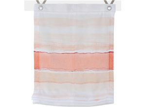 4016478991296 - Raffrollo KUTTI Adele Gr 2 orange (sanftes weiß orange) B60cm H130cm Obermaterial 100% Polyester Raffrollos weiß mit Farbverlauf halbtransparent Polyester pflegeleicht