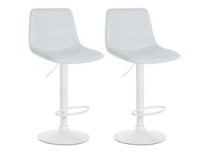 4255716329976 - 2er Set Barhocker Lex Kunstleder I Höhenverstellbare Thekenhocker Mit Kunstlederbezug I Drehbare Tresenstühle Mit Metallgestell