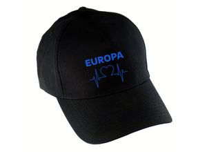 4068859307165 - multifanshop Baseballcap - Europa - Herzschlag - Druck blau - Mütze
