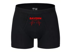 4068859103477 - multifanshop Herren Boxer Short - Bayern - Herzschlag - Druck rot - Unterwäsche