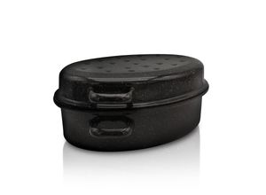 4006776048068 - Bräter KRÜGER Töpfe Gr + Höhe 105 cm schwarz Bräter gsprengelt Tropfdeckel Induktion