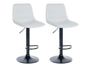 4255716329815 - 2er Set Barhocker Lex Kunstleder I Höhenverstellbare Thekenhocker Mit Kunstlederbezug I Drehbare Tresenstühle Mit Metallgestell