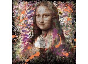 4050743076615 - Glasbild MONA LISA (BHT 100x100x40 cm) BHT 100x100x40 cm bunt Acrylglasbild