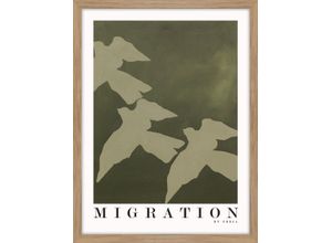 5715226313708 - Kunstdruck MIGRATION (LBH 30x40x2 cm) LBH 30x40x2 cm bunt Bild Gemälde Wandbild