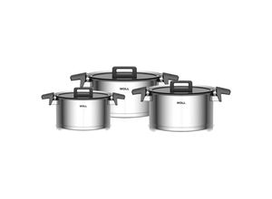 4054359007629 - Topf-Set WOLL Concept silber (silberfarben) H13cm Ø24cm Töpfe 5 mm dicker vollständig gekapselter Boden