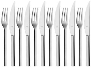 4000530680761 - Steakbesteck Nuova Essbesteck-Sets Gr 12 tlg silberfarben (edelstahlfarben) Steakbesteck Solide Monobloc Steakmesser