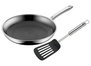 4000530705372 - Pfanne Profi Resist  Schwarz Edelstahl  Metall  rund  backofengeeignet kratzfest rostfrei ergonomischer Griff TransTherm®-Allherdboden 