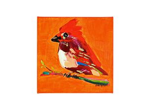 4030673543340 - Bild BIRDY (BH 30x30 cm) BH 30x30 cm rot Kunstdruck Gemälde Wandbild