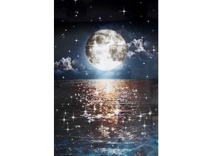4050743068115 - Glasbild GLITZER MOND (BHT 80x120x40 cm) BHT 80x120x40 cm bunt Acrylglasbild