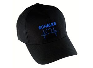 4068859006228 - multifanshop Baseballcap - Schalke - Herzschlag - Druck blau - Mütze