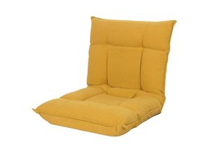 4057651643502 - Bodensessel MCW-N44 Relaxsessel Bodenkissen Bodensofa Klappsessel 6 Relaxpositionen stabiles Gestell Samt ~ gelb