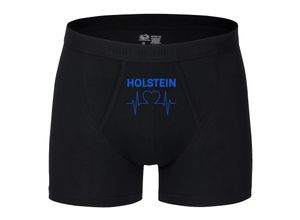 4068859404048 - multifanshop Herren Boxer Short - Holstein - Herzschlag - Druck blau - Unterwäsche