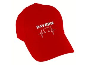 4068859103507 - multifanshop Baseballcap - Bayern - Herzschlag - Druck weiß - Mütze