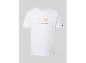 4059146805570 - T-Shirt mit Label-Print und Rundhalsausschnitt
