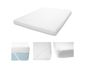 4057651271422 - 10cm Kaltschaum-Matratzentopper MCW-E63 Topper Matratzenauflage Matratzenschoner ~ 180x200cm