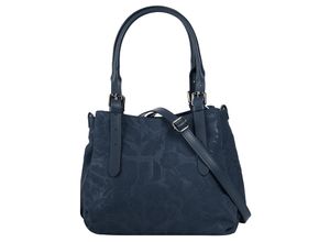 4260543060602 - Henkeltasche SAMANTHA LOOK Damen Gr B H T 29cm x 25cm x 18cm onesize blau Leder unifarben Taschen echt Leder Made in Italy