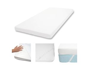 4057651355047 - 10cm Memoryfoam-Matratzentopper MCW-E63 Topper Matratzenauflage Matratzenschoner ~ 90x200cm Viscoschaum